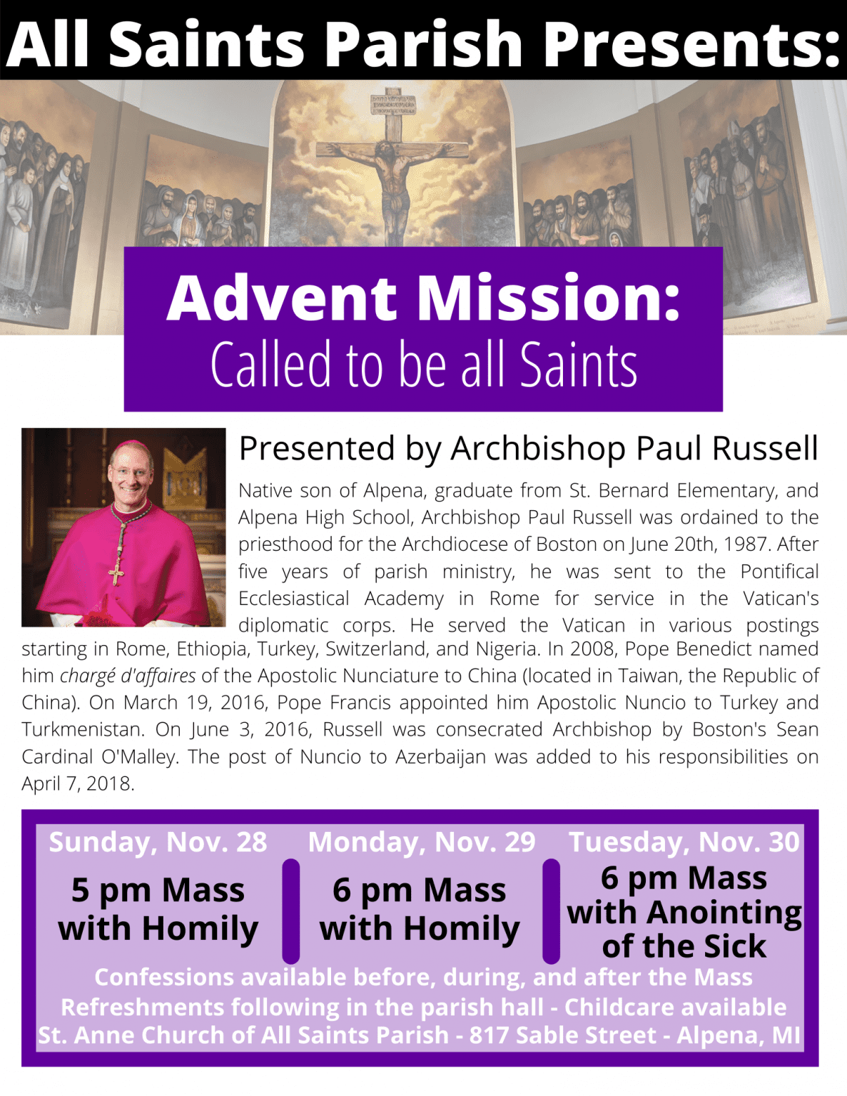 Advent Parish Mission – All Saints Catholic Parish