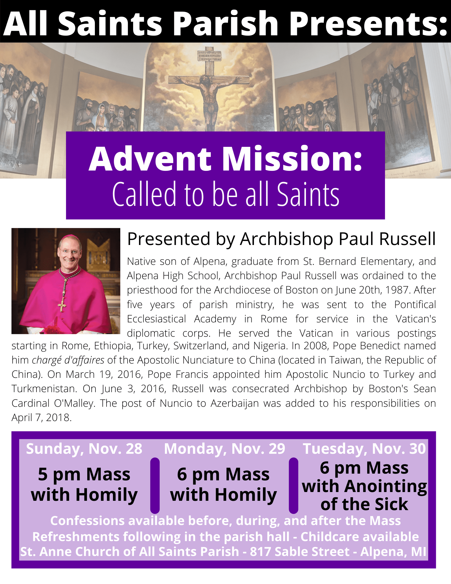 Advent Parish Mission – All Saints Catholic Parish