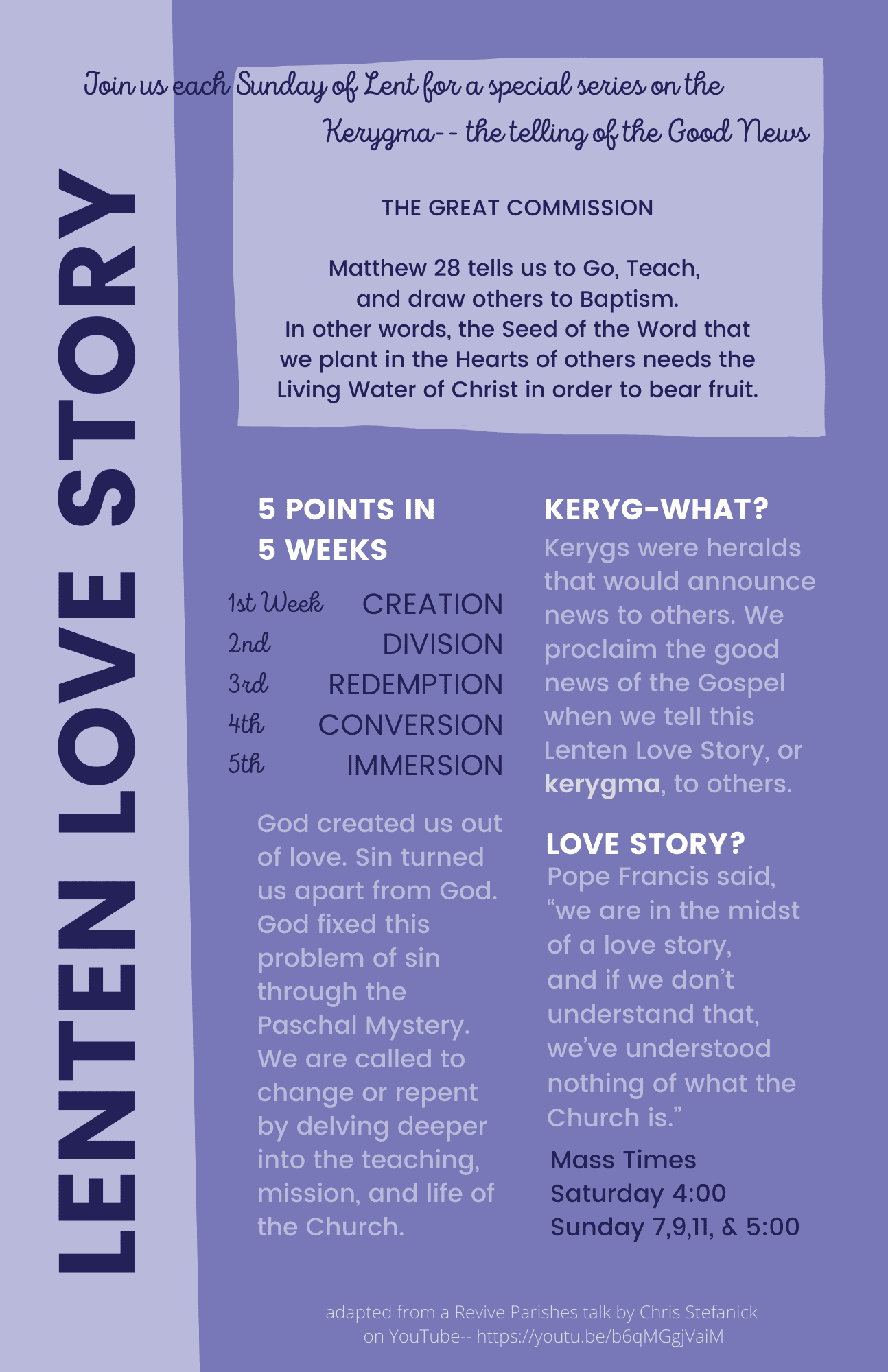 Lenten Preaching Series – All Saints Catholic Parish